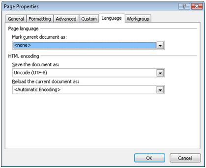 Configuring Web Page Properties and Preview Options in Microsoft Expression Web | DotNetCurry